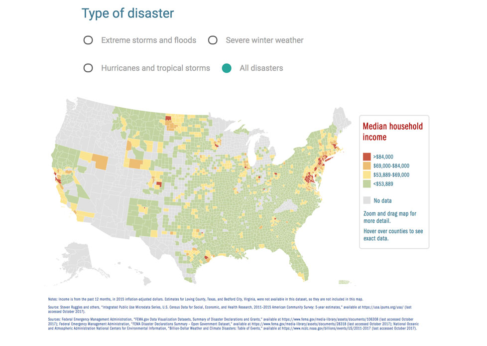 Interactive: $1 Billion U.S. Extreme Storm Disasters, 2011–2017 ...