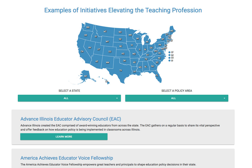 Interactive: Nationwide Efforts to Elevate the Teaching Profession ...
